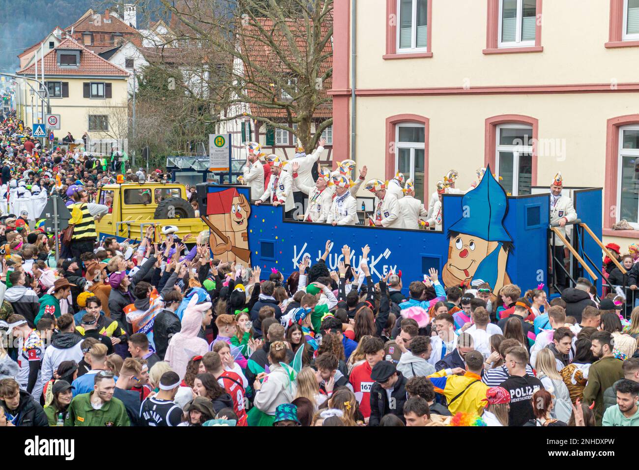 Neckargemuend, Germany - Feb. 18, 2023: traditional carnival parade in ...