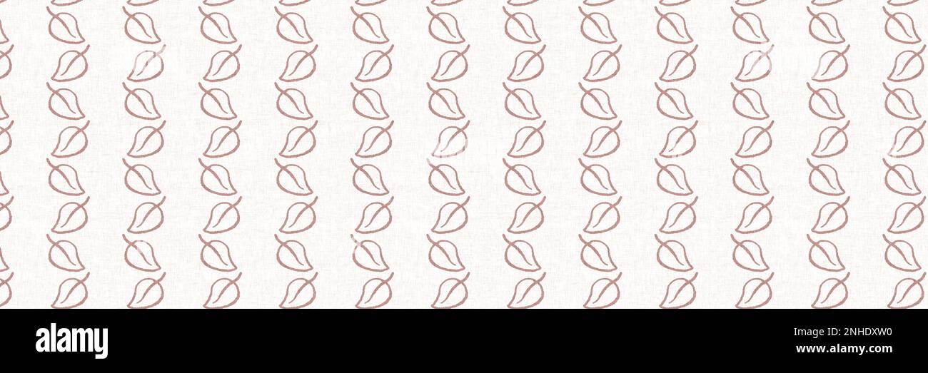 Gender neutral foliage leaf seamless raster border. Simple whimsical 2 ...