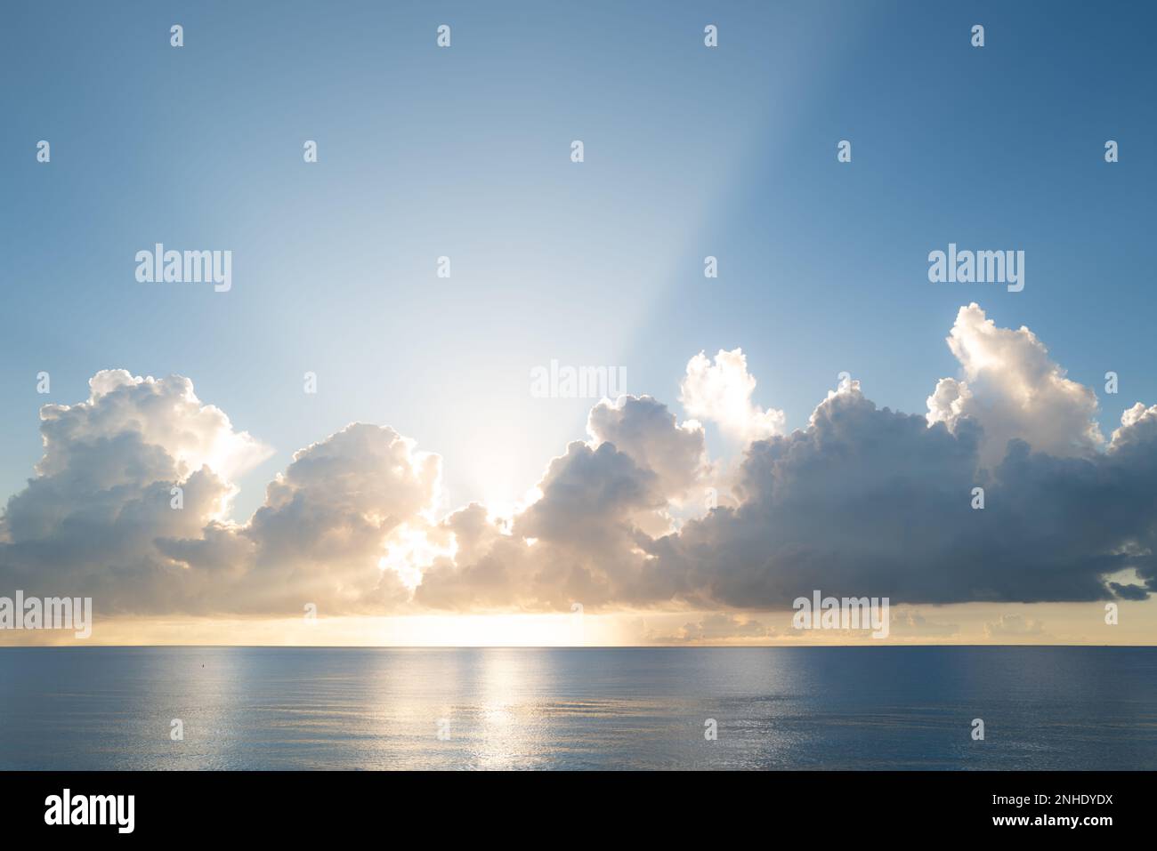 Sunset on sea background. Nature wallpaper with summer sea. Morning ...
