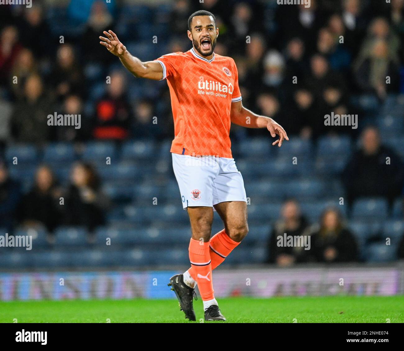 Curtis Nelson #31 of Blackpool during the Sky Bet Championship match ...