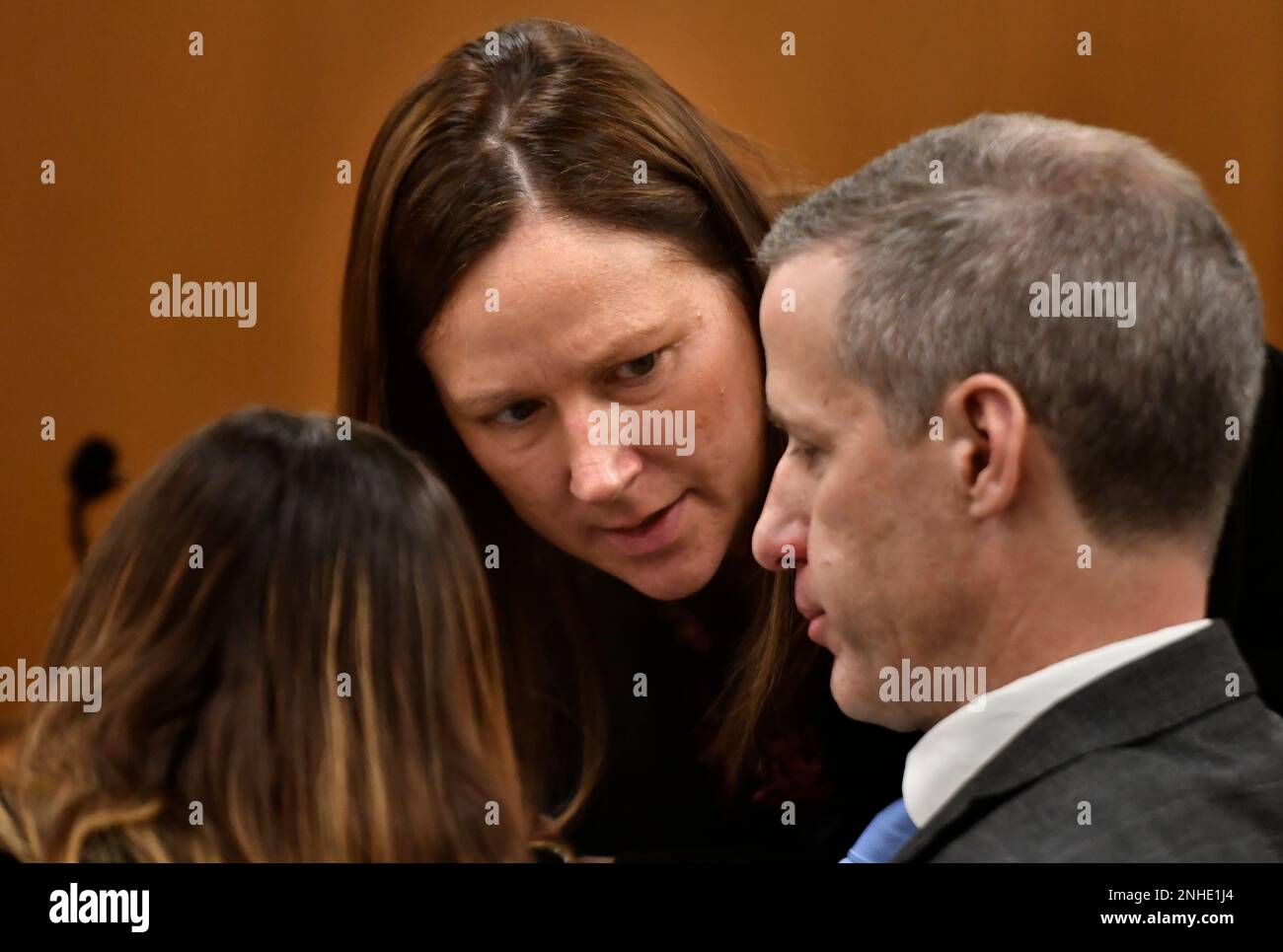 Mark Jensen's attorneys from left, Mackenzie Renner, left, Bridget ...
