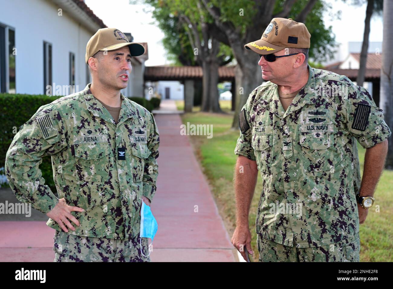 U.S. Navy Capt. Mike Aiena, commanding officer of Naval Surface Warfare ...