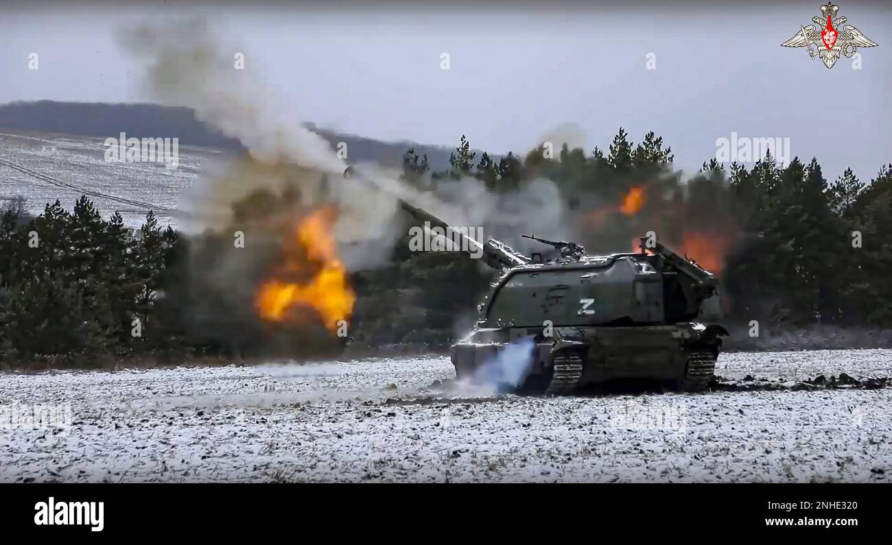 In This Handout Photo Taken From Video And Released By Russian Defense
