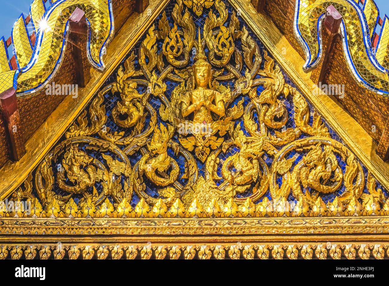 Praying Buddha Pavilion Closeup Grand Palace Bangkok Thailand Palace ...