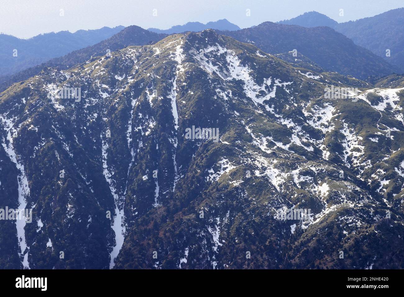 An aerial photo shows Yaku-shima Island in Yakushima Town, Kagoshima ...