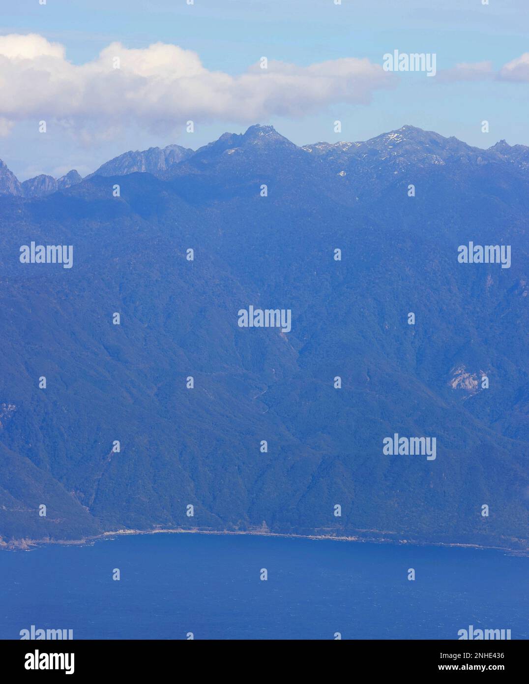 An aerial photo shows Yaku-shima Island in Yakushima Town, Kagoshima ...