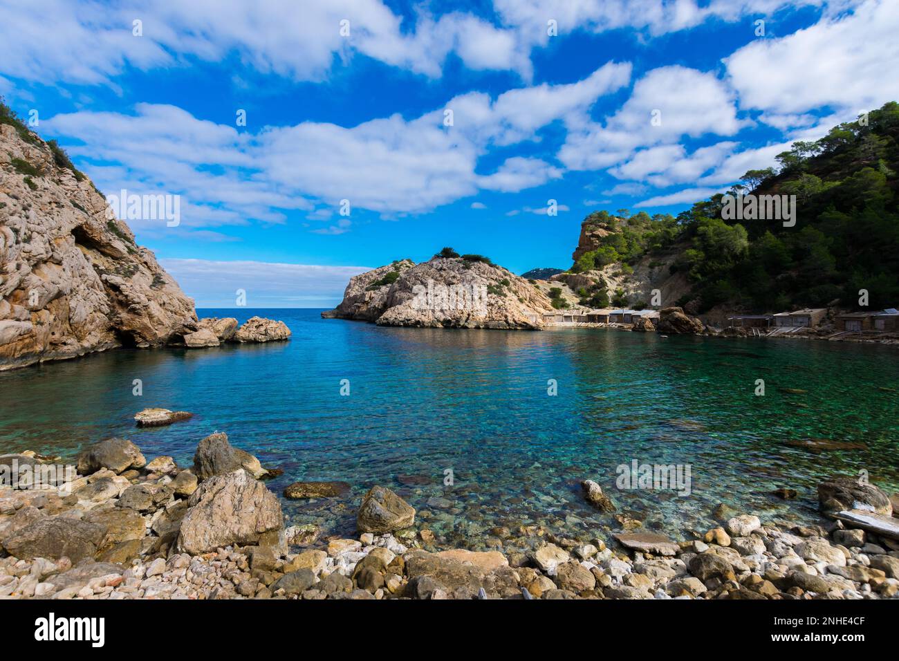 Portixol bay of Ibiza Stock Photo - Alamy