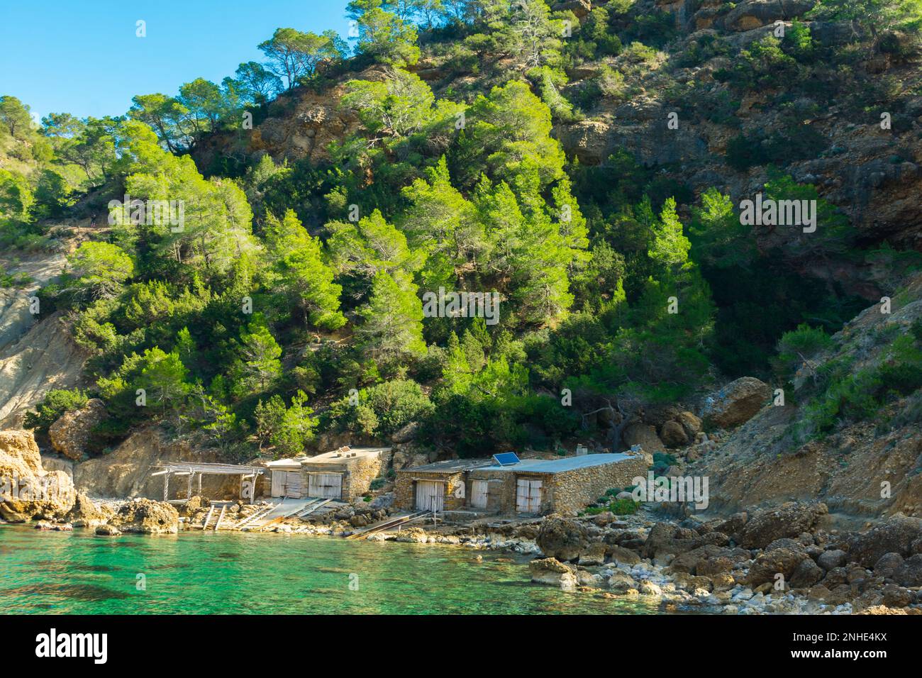 Portixol bay of Ibiza Stock Photo - Alamy