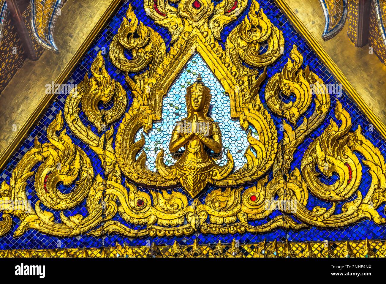 Praying Buddha Pavilion Closeup Grand Palace Bangkok Thailand Palace ...