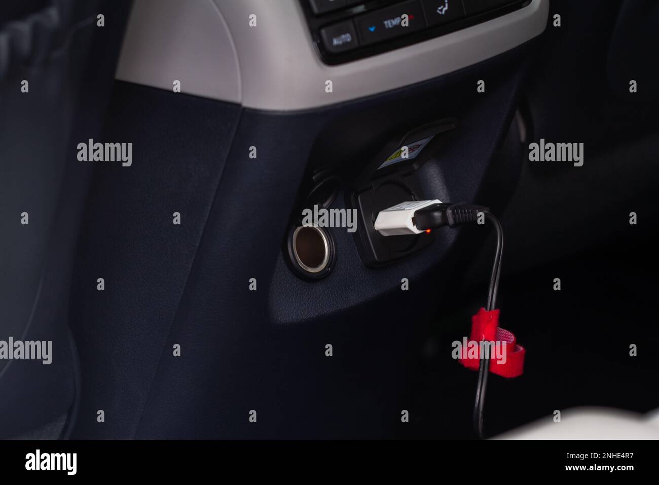 220v power outlet socket in the car. Opened sockets Stock Photo - Alamy