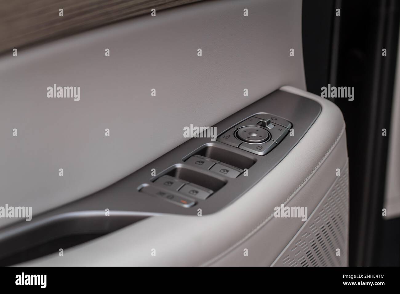 Side mirrors control panel on side door Stock Photo - Alamy