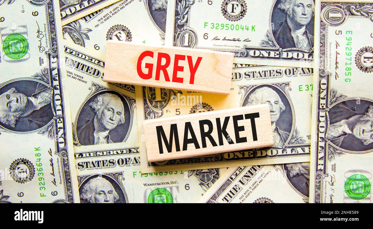 Grey market symbol. Concept words Grey market on wooden block ...