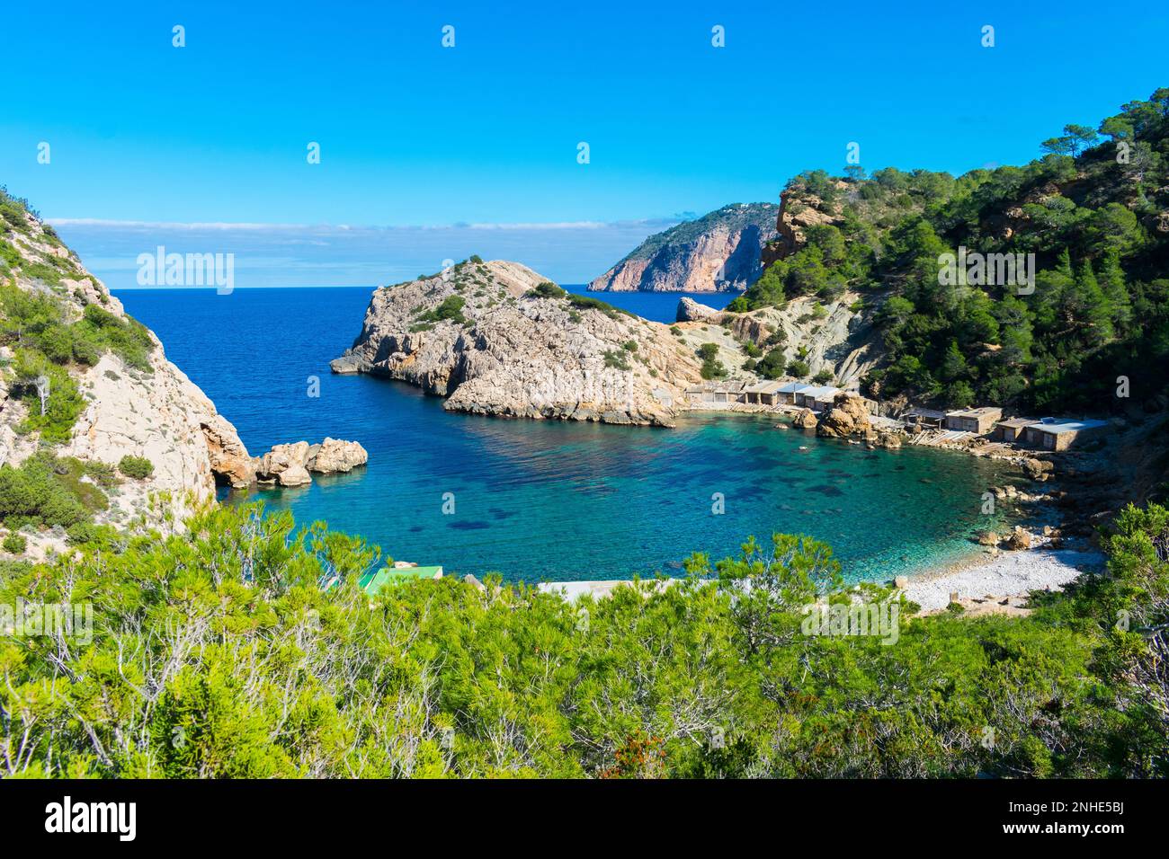 Portixol bay of Ibiza Stock Photo - Alamy