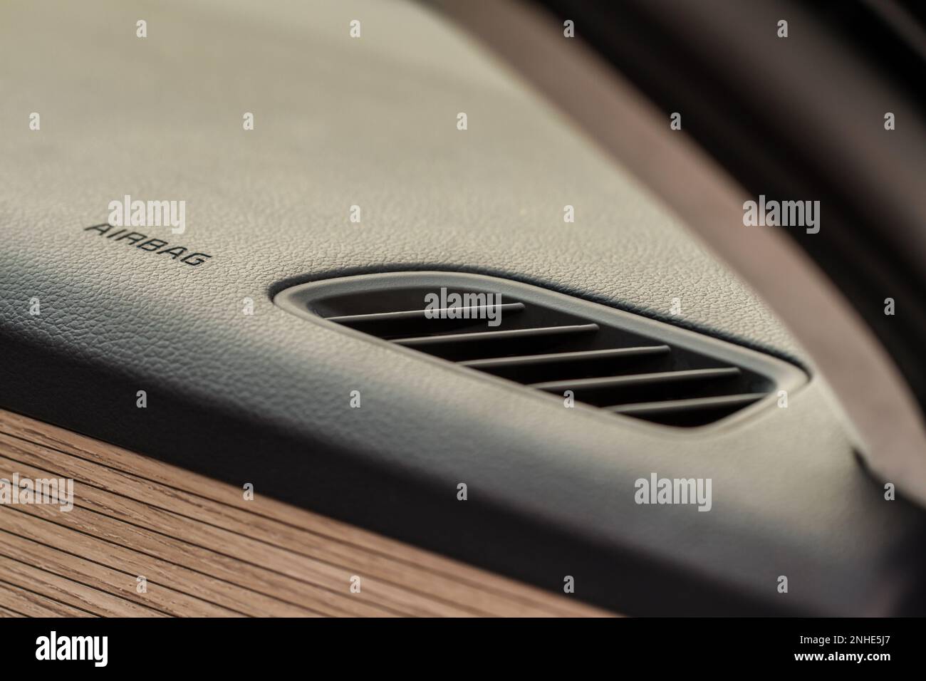 Car air conditioning close up view. The air conditioner flow inside the ...