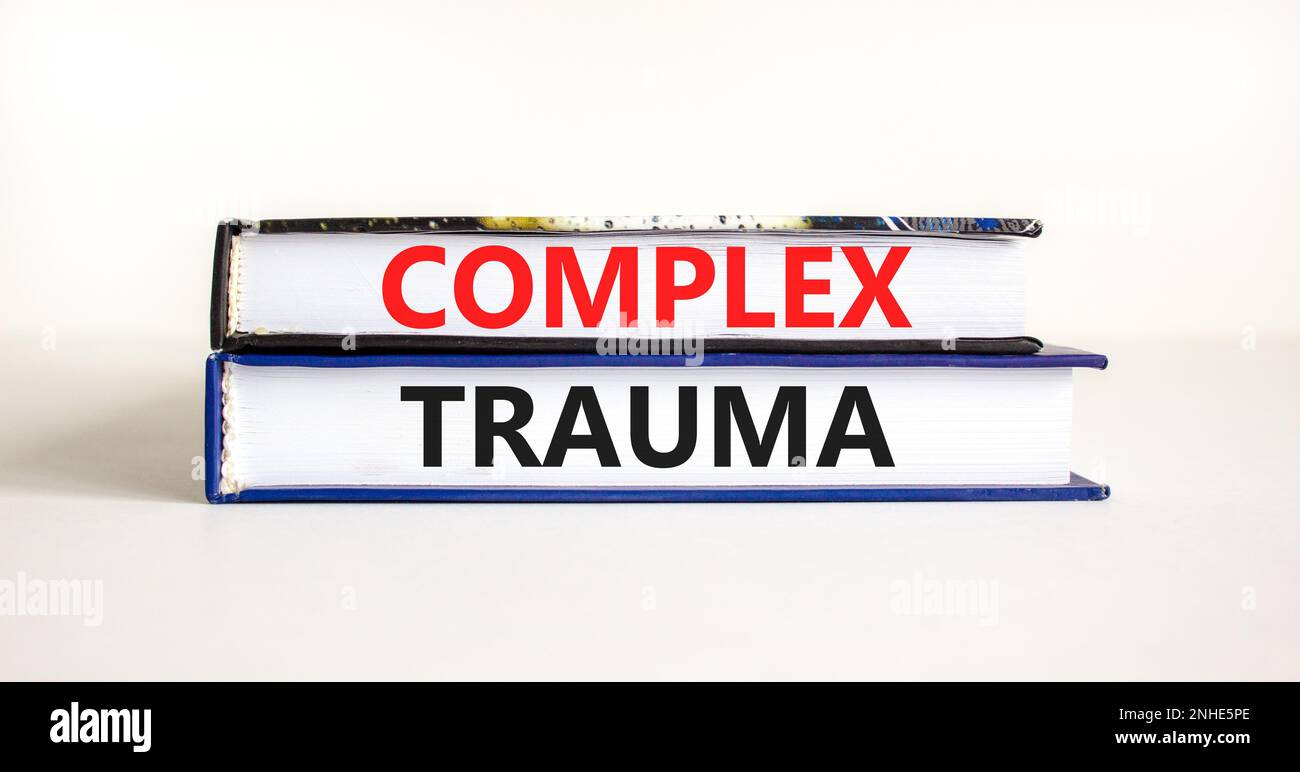 Complex trauma symbol. Concept words Complex trauma on books. Beautiful ...