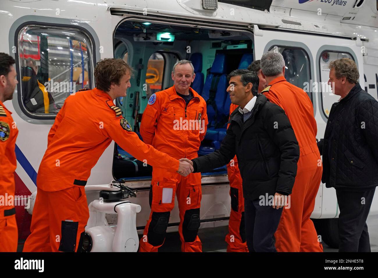 Britain's Prime Minister Rishi Sunak meets with Captain Simon Hammock ...