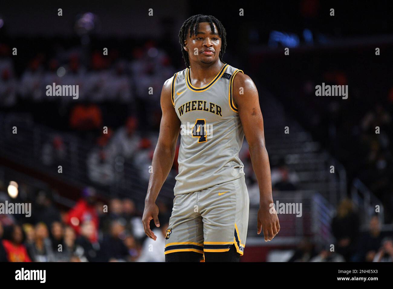 LOS ANGELES, CA - JANUARY 07: Wheeler guard Isaiah Collier looks on ...
