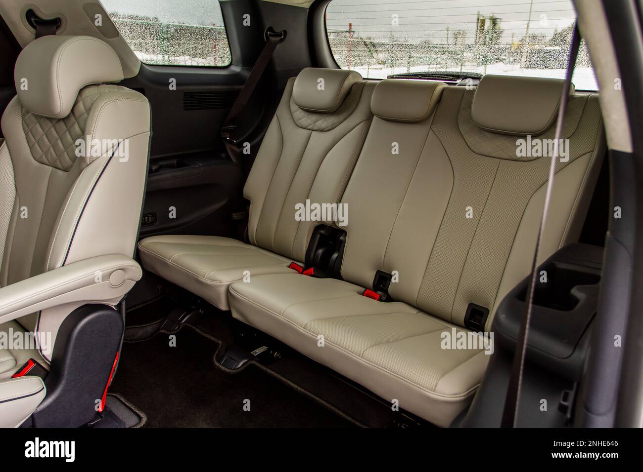 Third row seat of a modern SUV car Stock Photo - Alamy