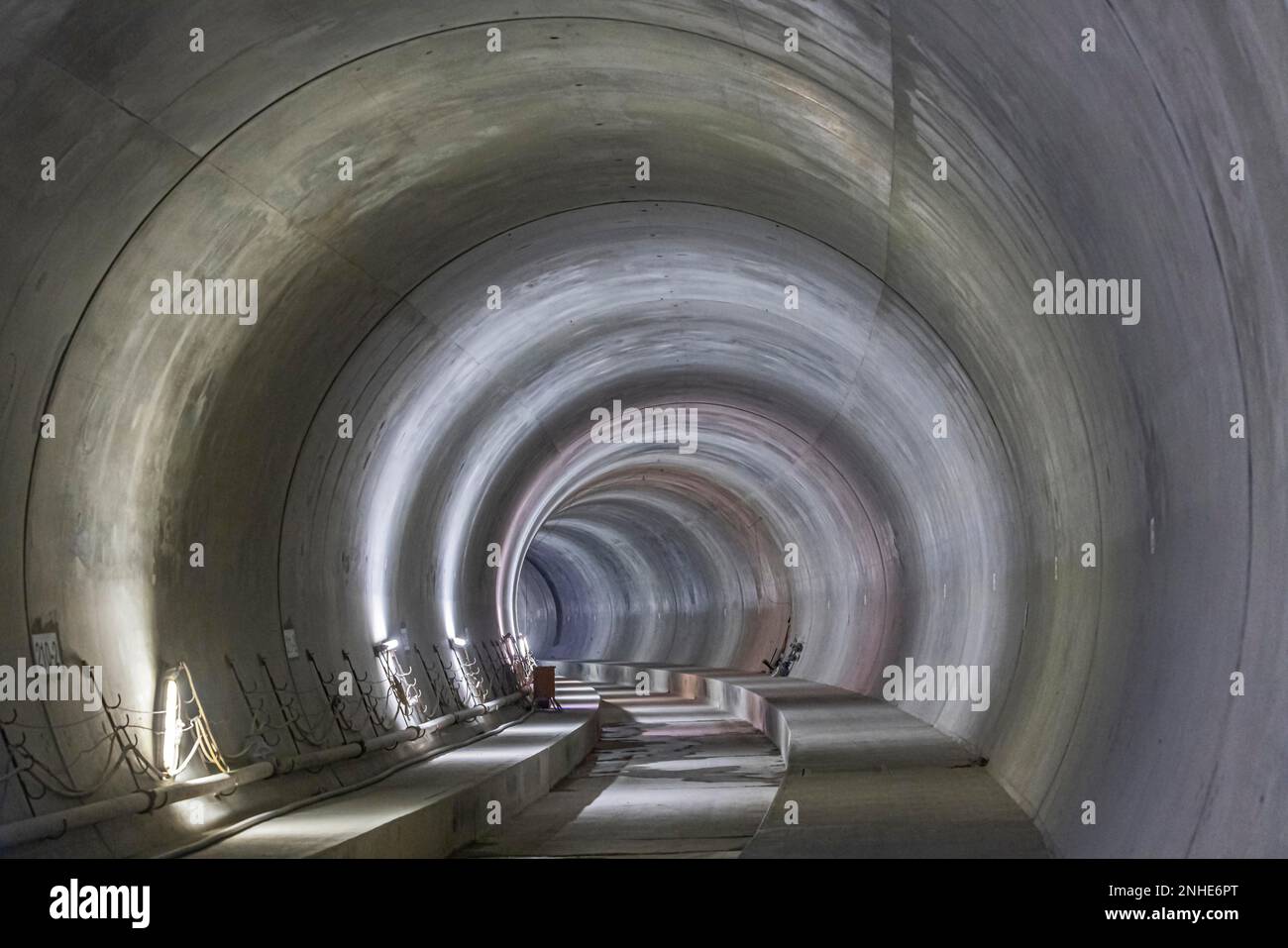 Stuttgart 21 construction site, new underground main station, tunnel ...