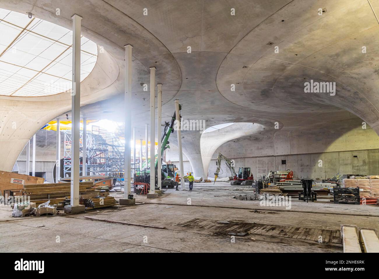 Construction site Stuttgart 21, new main station, the 420 metre long ...