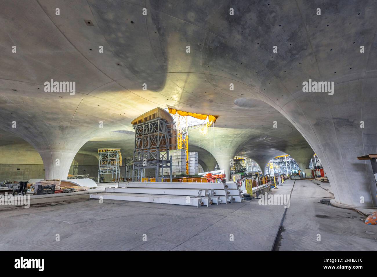 Construction site Stuttgart 21, new main station, the 420 metre long ...