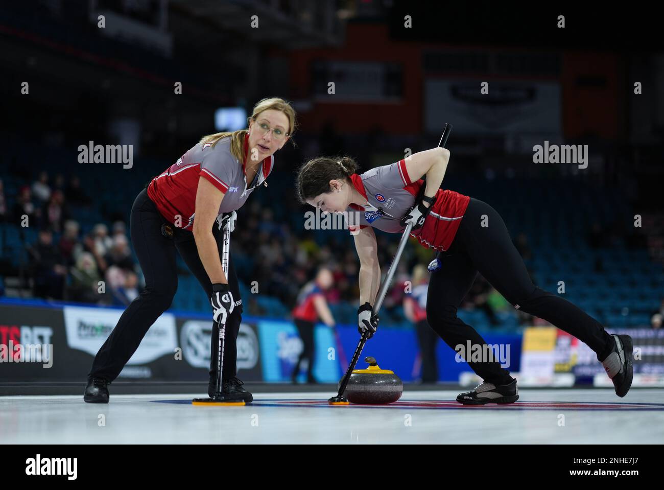 Northwest Territories second Sarah Koltun, right, and fourth Jo-Ann ...