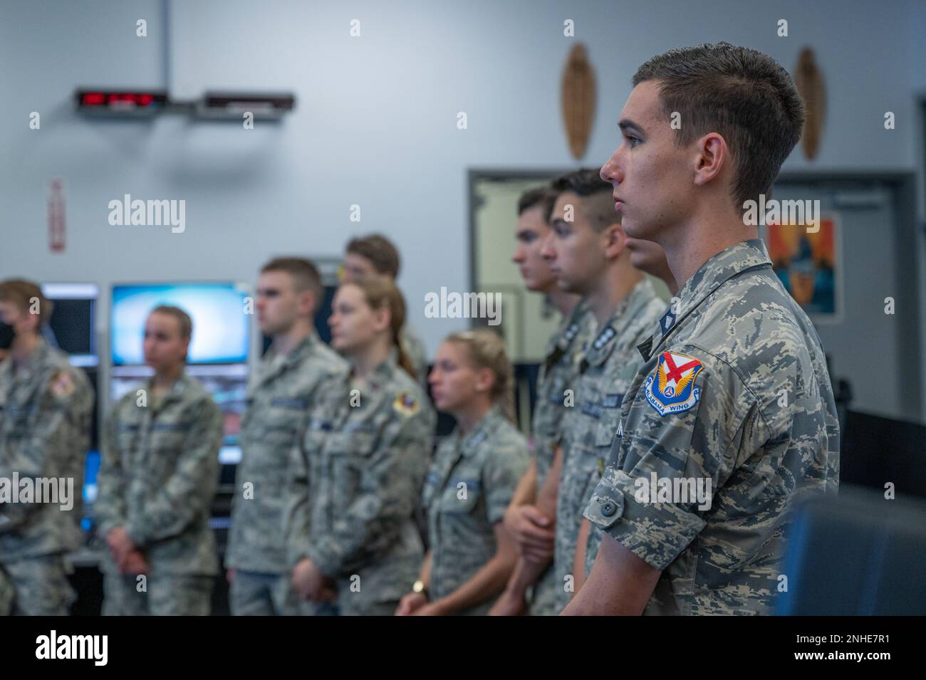 Cadets with the Civil Air Patrol Space Force Operations Academy tour ...