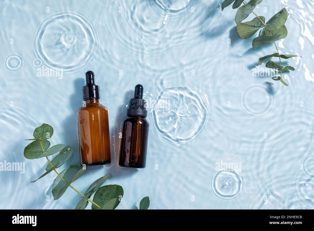 Glass bottle flacon cosmetics beauty product for skin care face cream ...