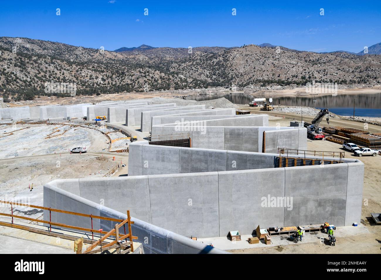 Crews with the U.S. Army Corps of Engineers Sacramento District continue construction of the ...