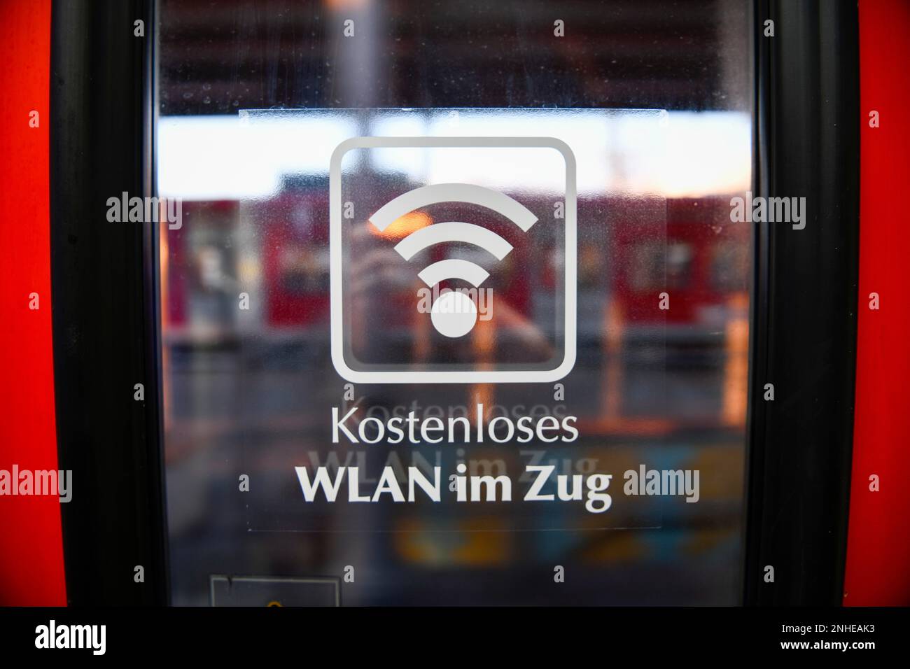Wifi on the train, Deutsche Bahn Stock Photo - Alamy