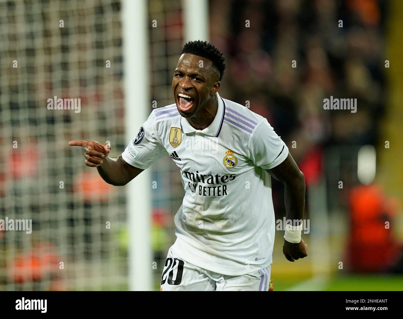 Liverpool, UK. 21st Feb, 2023. Vinícius Júnior of Real Madrid ...