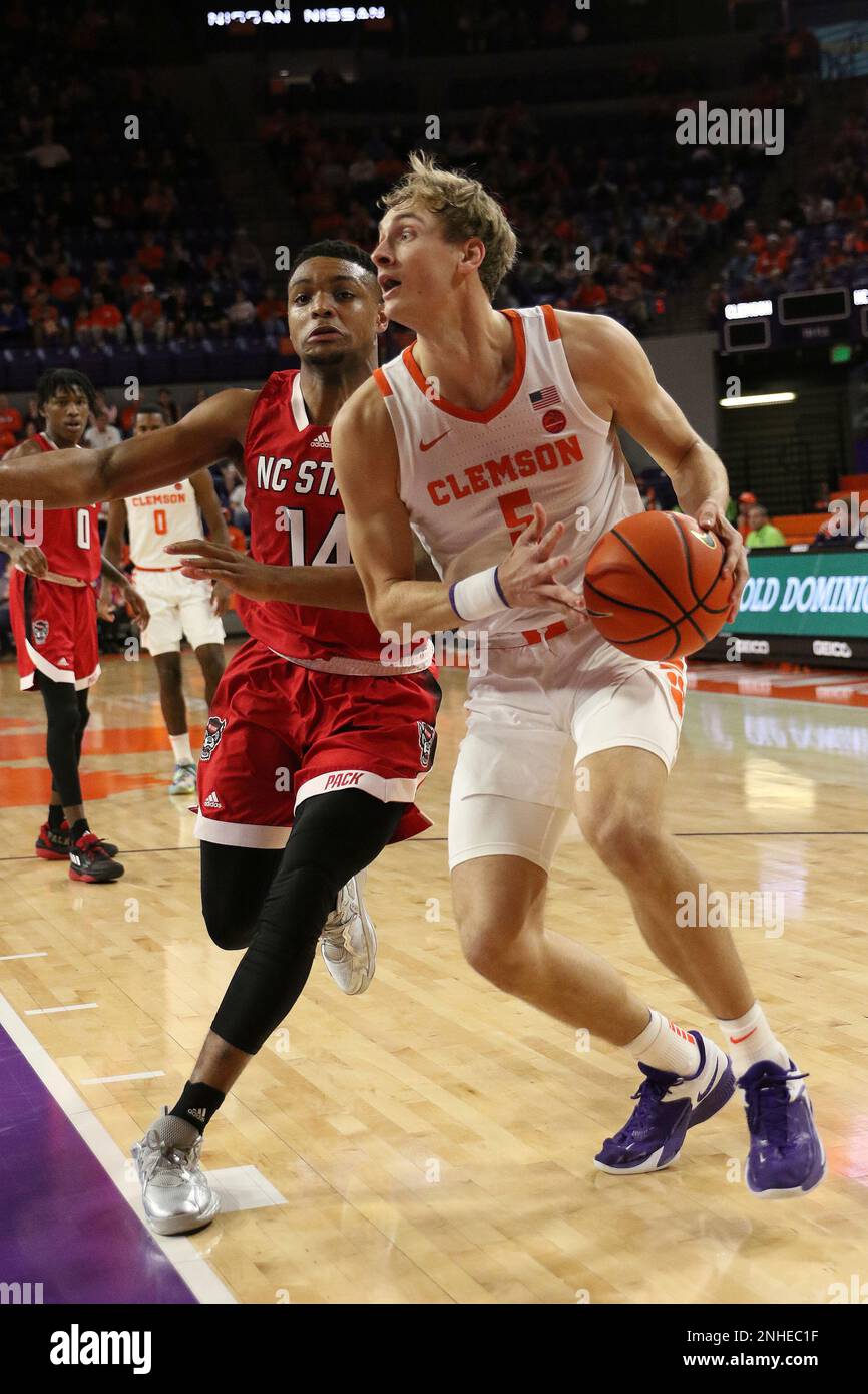 CLEMSON, SC - DECEMBER 30: Clemson Tigers forward Hunter Tyson (5 ...