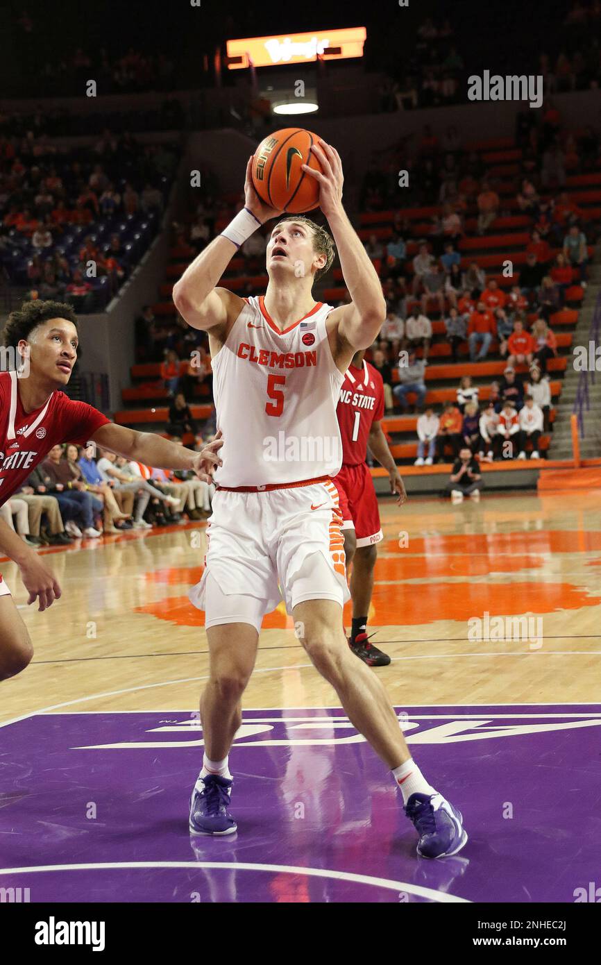 CLEMSON, SC - DECEMBER 30: Clemson Tigers forward Hunter Tyson (5 ...
