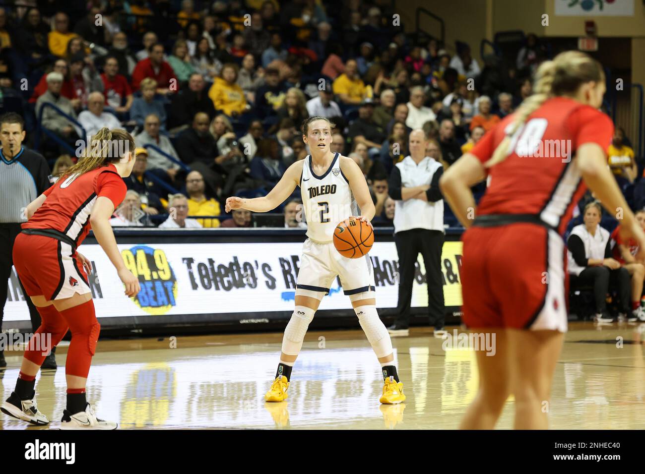 TOLEDO, OH - JANUARY 11: Toledo Rockets guard Sophia Wiard (2) looks to ...