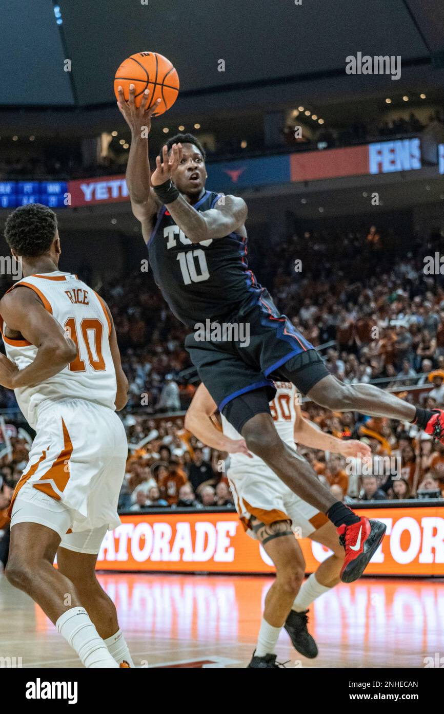 Jan 11, 2023. Damion Baugh #10 of the TCU Horned Frogs in action vs the ...