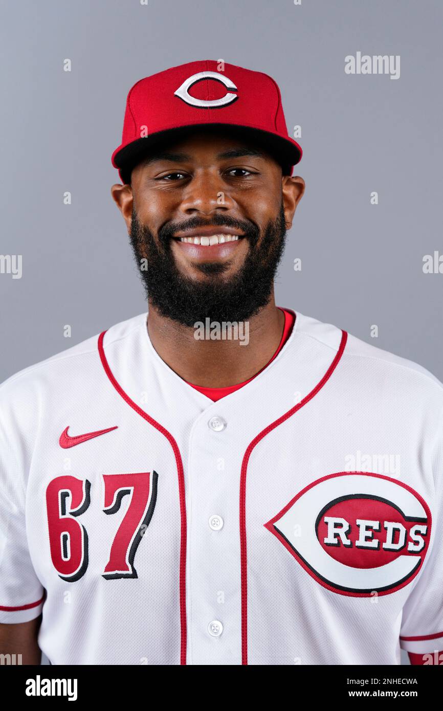 Cincinnati Reds catcher Chuckie Robinson poses for a photograph during ...