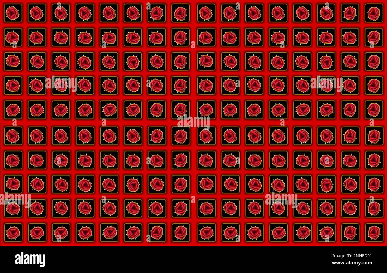 template of red roses, creative holiday design Stock Photo - Alamy