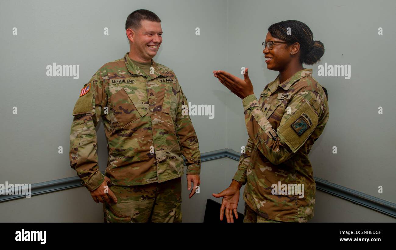 U.S. Army Spc. Sherayne Graham, assigned to Headquarters and ...