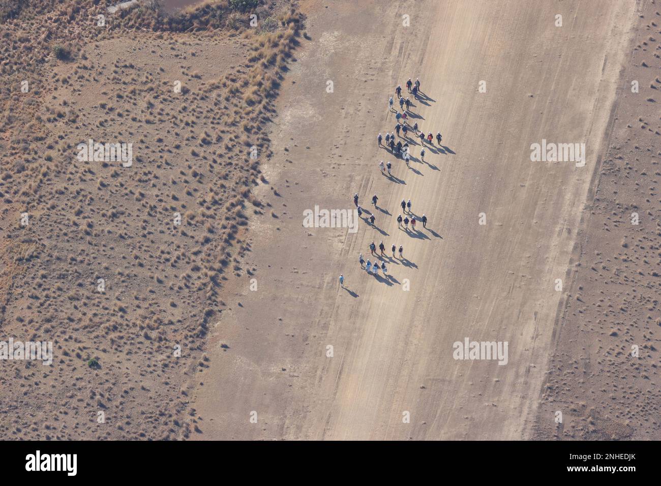 Workers are at Mageshima Island in Iriomote City, Kagoshima Prefecture ...