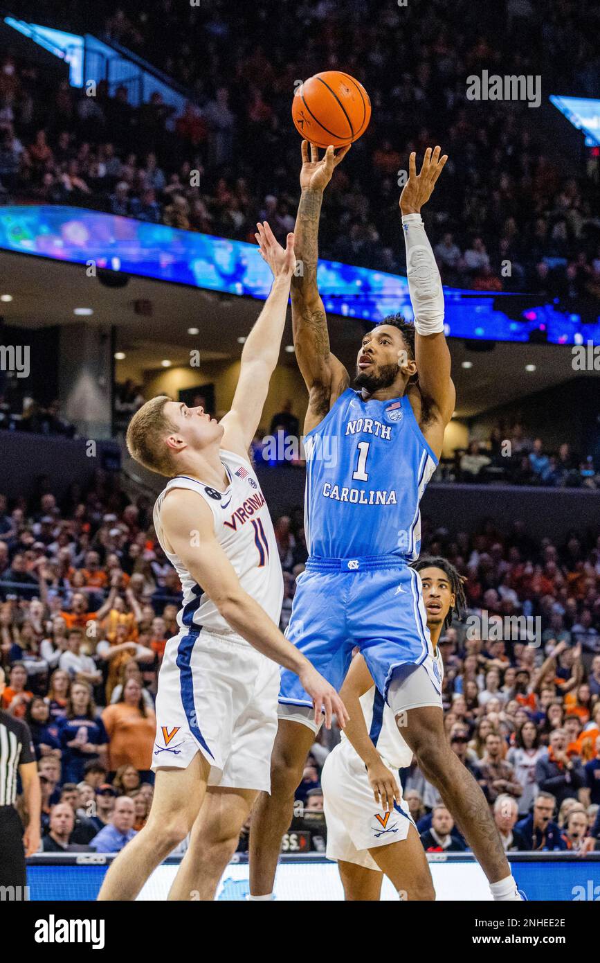 January 10, 2023: Virginia Cavaliers guard Isaac McKneely (11) guards ...