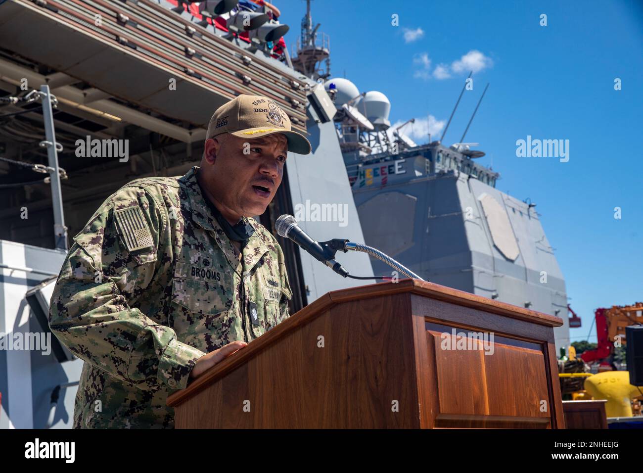 YOKOSUKA, Japan (July 29, 2022) Cmdr. Jermaine Brooms, outgoing ...