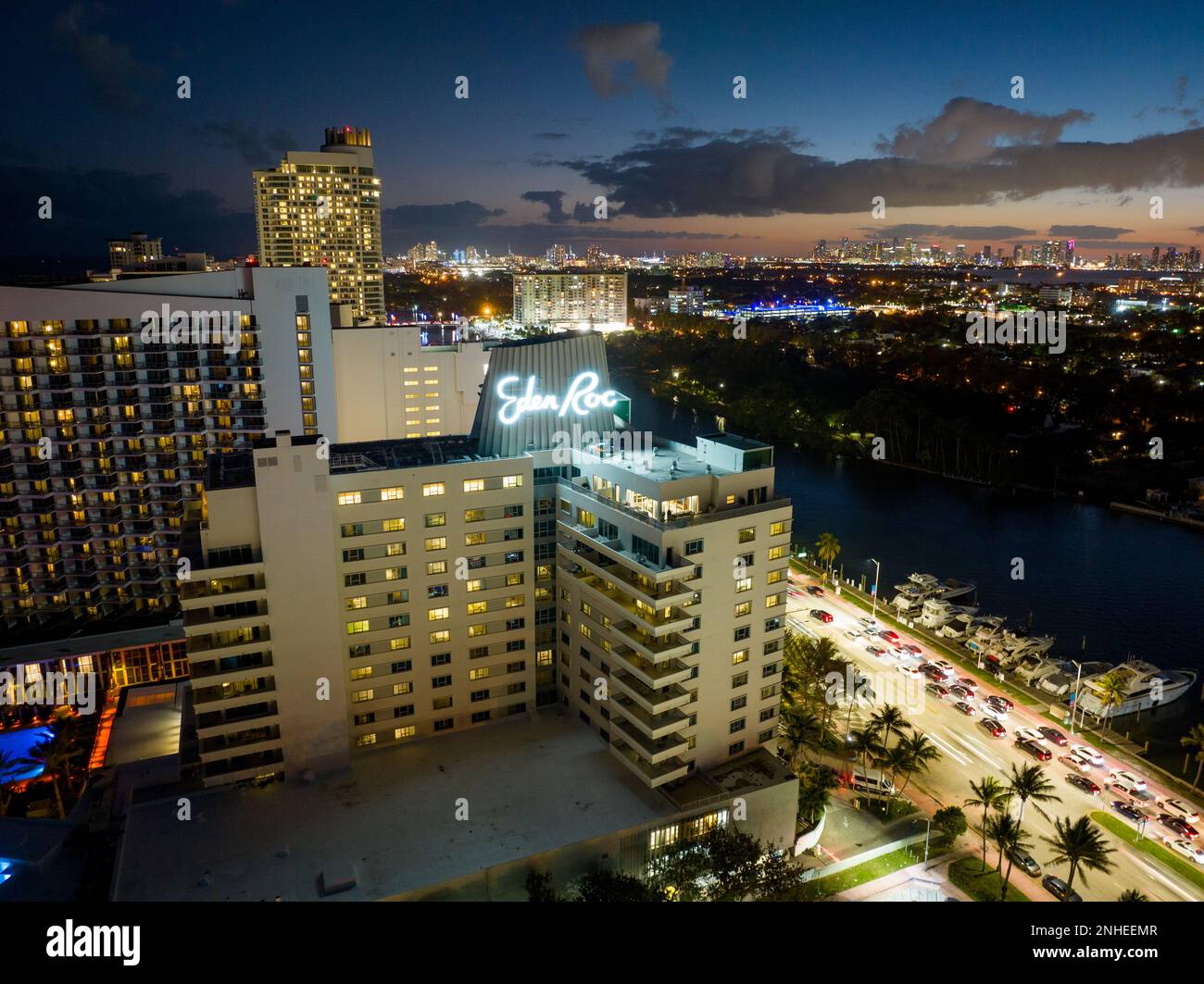Miami beach aerial historic hi-res stock photography and images - Alamy