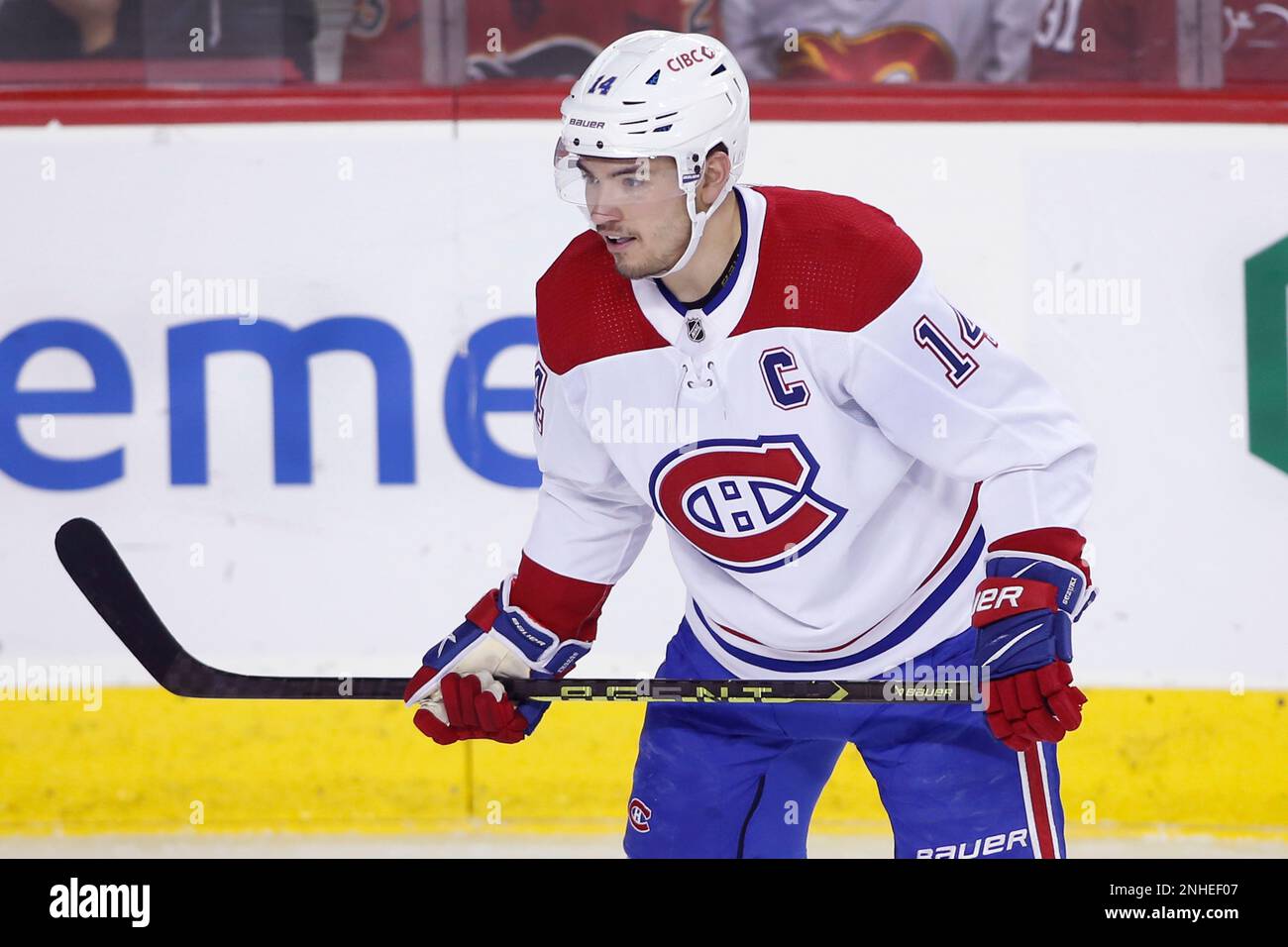 NHL profile photo on Montreal Canadiens player Nick Suzuki at a game ...