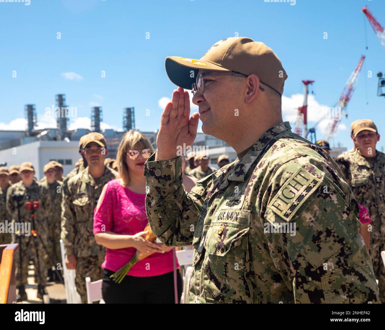 YOKOSUKA, Japan (July 29, 2022) Cmdr. Nick Hoffman, incoming commanding ...
