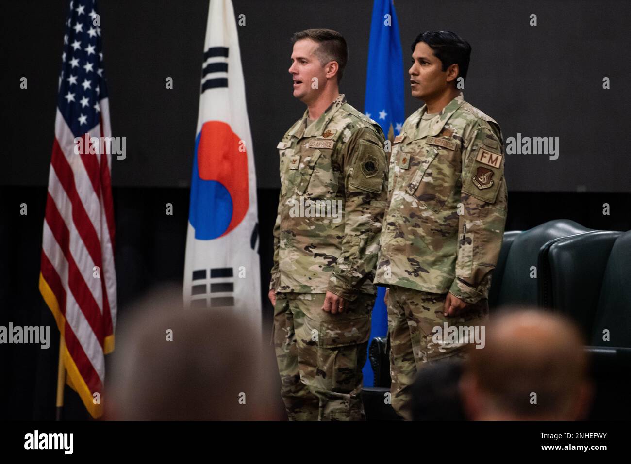 Col. Joshua Wood, 51st Fighter Wing commander, and Maj. Brett Ramnarine ...