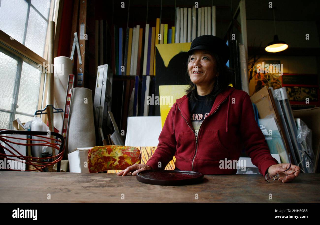 kidsart 177 mac.jpg Kano in her home art studio. Berkeley artist, Betty ...