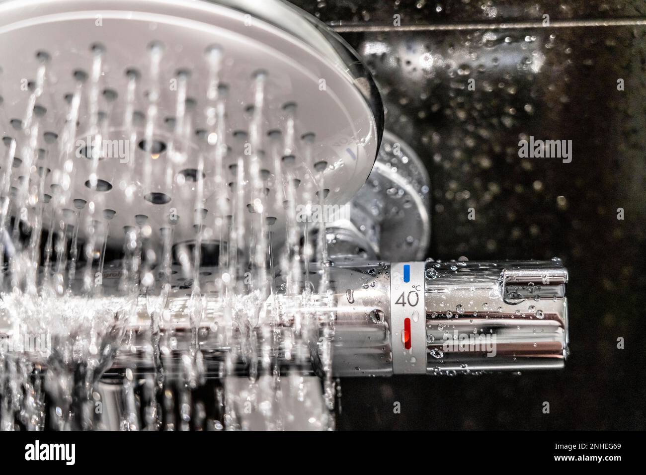 Shower, fitting, temperature control, temperature control of the shower ...