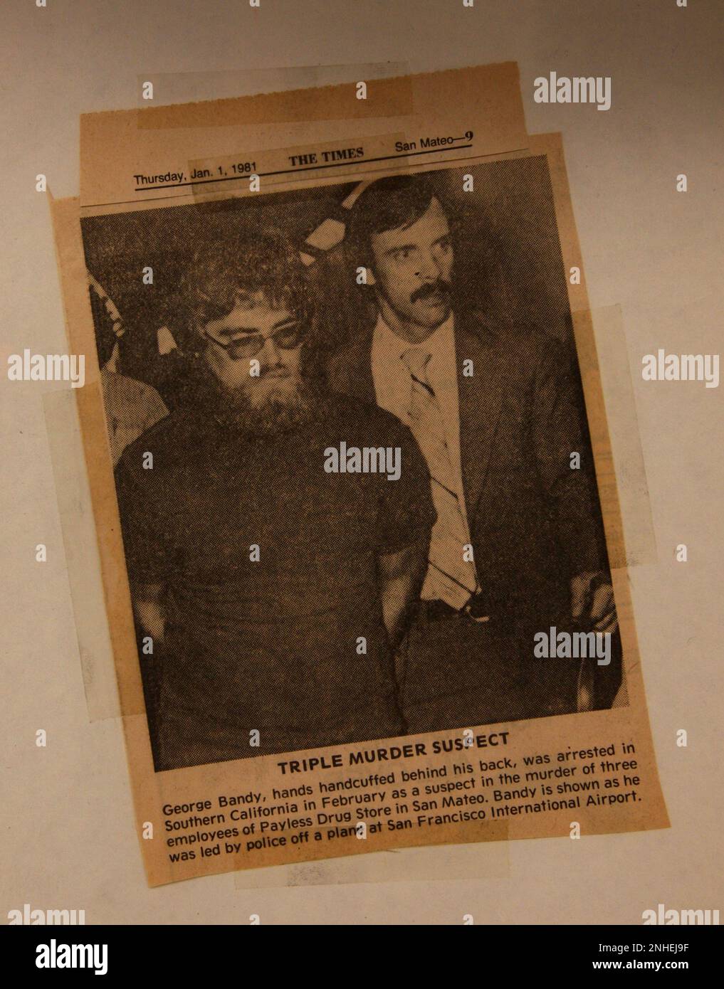 coldcase 148 mac.jpg San Mateo Times, Newspaper photograph of suspect ...