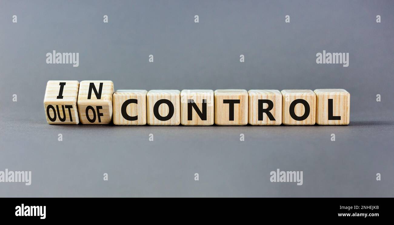 In or out of control symbol. Concept words In control and Out of ...