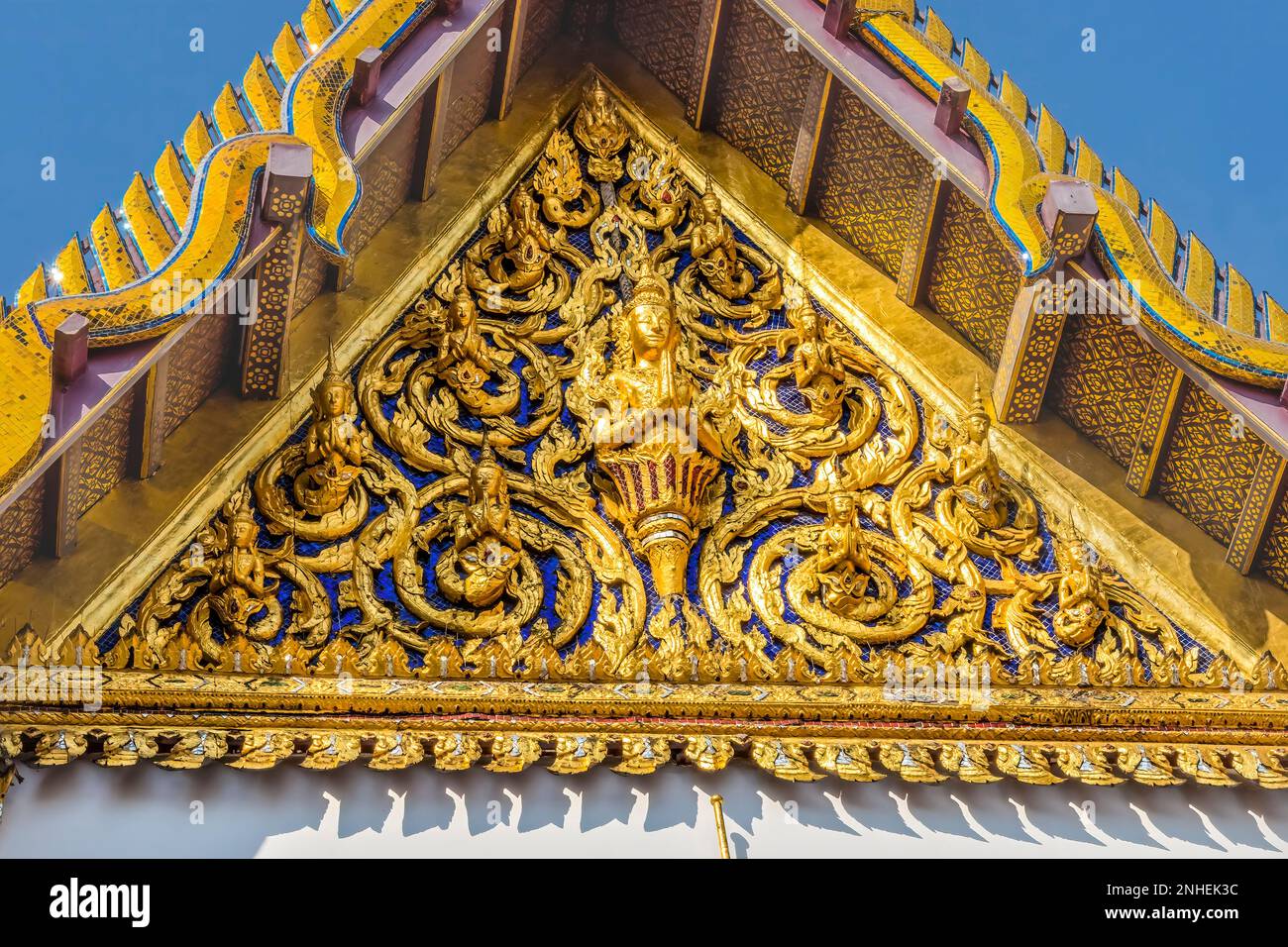 Praying Buddha Pavilion Closeup Grand Palace Bangkok Thailand Palace ...